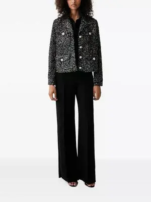 Dkny Sequin-embellished Tweed Jacket