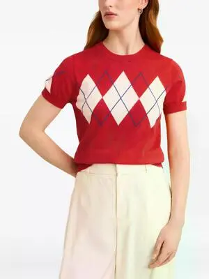 Pringle Of Scotland Diamond Pattern Short-sleeve T-shirt