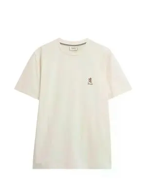 Pringle Of Scotland Logo-embroidered T-shirt - Neutrals