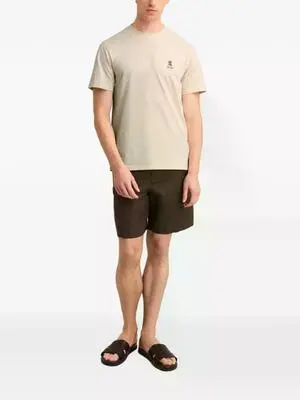 Pringle Of Scotland Logo-embroidered T-shirt - Neutrals