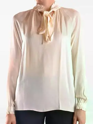 Michael Kors Tie-neck Ruffled Blouse - Neutrals