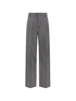 BRIGLIA 1949 Pleated Wide-leg Trousers - Grey