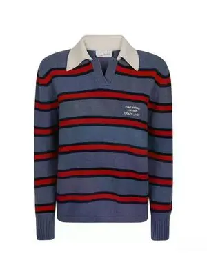 Giada Benincasa Crazy Lover Striped Embroidered Sweater - Blue