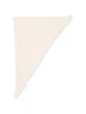 UMA WANG Fringed Triangle Scarf - Neutrals