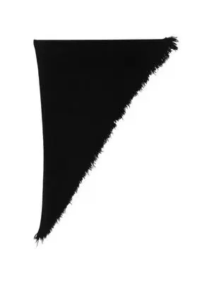 UMA WANG Fringed Triangle Scarf - Black