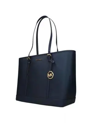 Michael Kors Large Jet Set Logo-plaque Leather Tote Bag