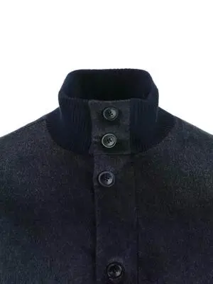 Herno Knitted-sleeve Button-up Jacket