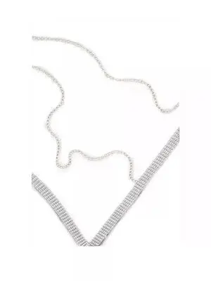 Patrizia Pepe Crystal-embellished Necklace - Silver