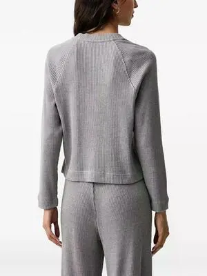 Dkny Ribbed-knit Raglan-sleeve Cardigan