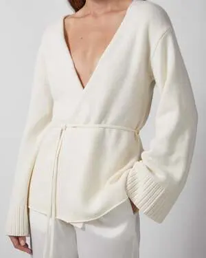 WAKAKUU Cardigan Cashmere Wool Wrap