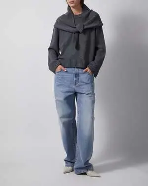 WAKAKUU Sweater Cashmere Wool R-neck