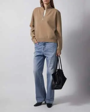 RÓHE Polo Zipped Moulin - Camel