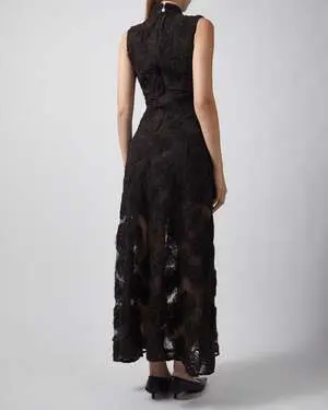 ROTATE BY BIRGER CHRISTENSEN Dress 3d Flower Maxi