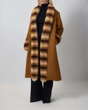 MALINA Coat Anouk Yve Faux Fur Wool