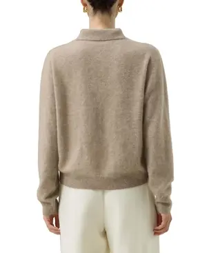 Lilysilk Brushed Cashmere Polo Sweater
