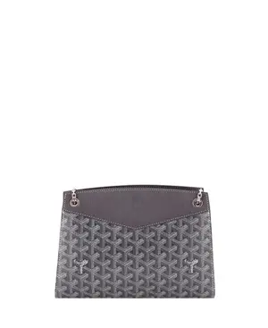 Goyard Pm Structured Rouette Chain Shoulder Bag Coated Canvas - Gray