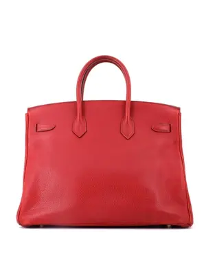 Hermès Birkin 35 Handbag Red Vache Liegee With Gold Hardware