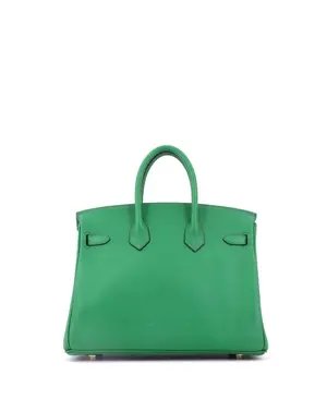 Hermès Birkin 25 Handbag Green Swift With Gold Hardware