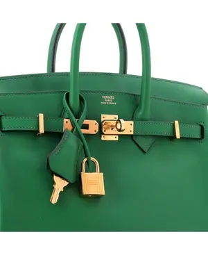 Hermès Birkin 25 Handbag Green Swift With Gold Hardware