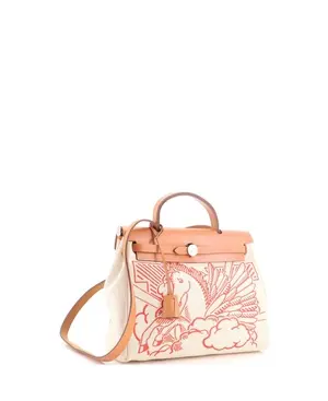 Hermès 31 Herbag Zip Pegase Pop Toile And Leather - Brown