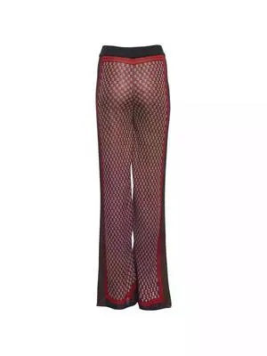 Balmain Monogram Wide-leg Trousers - Red
