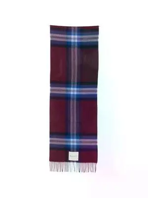 Gant Tartan-check Wool Scarf - Red