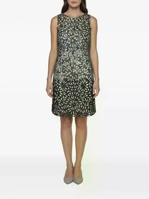 Alice + Olivia Floral-beaded Midi Dress - Black