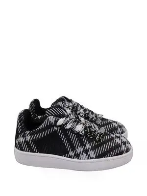 Burberry Check-knit Box Sneakers - Black