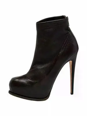 Brian Atwood Platform Leather Ankle Boots