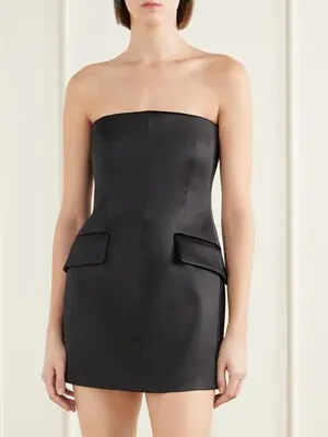 Sportmax Cilen Layered Satin And Silk Bustier Gown