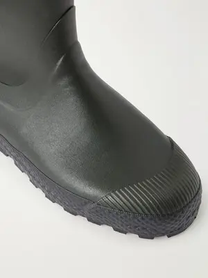RIER Farmer Leather-trimmed Rubber Rain Boots