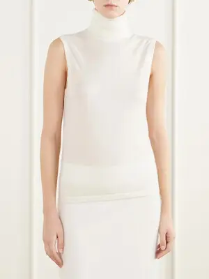 LISA YANG Marelyn Cashmere Knitted Turtleneck Top