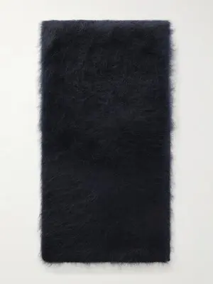 LISA YANG Enoa Brushed Cashmere Scarf - Black