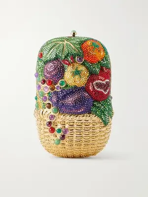 Judith Leiber Farm Fresh Crystal-embellished Clutch - Multi
