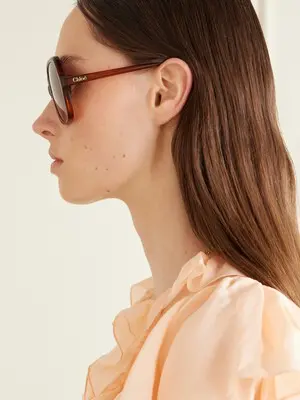 Chloé Salomé Navigator-style Recycled-acetate Sunglasses