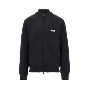 EA BODYWEAR Piquet Jerey Full-zip Weathirt - Black