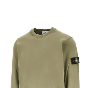 Stone Island Ogo Badge Organic Cotton Sweatshirt - Green