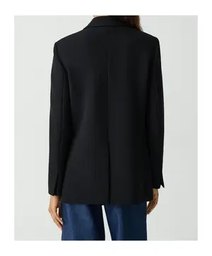 Theory Admiral Crepe Relaxed Double-breasted Blazer