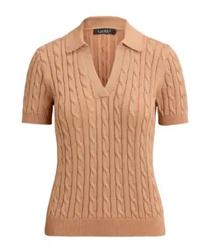 Ralph Lauren Cable-knit Short-sleeve Top