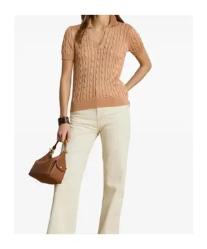 Ralph Lauren Cable-knit Short-sleeve Top