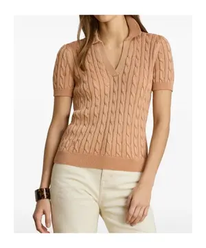 Ralph Lauren Cable-knit Short-sleeve Top