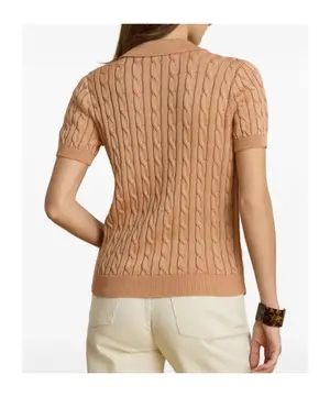 Ralph Lauren Cable-knit Short-sleeve Top