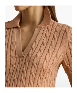 Ralph Lauren Cable-knit Short-sleeve Top