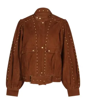 Farm Rio Studded Puff-sleeve Jacket