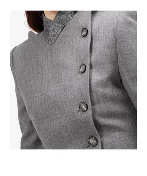 Alexander McQueen Wool Pinstripe Cross Lapel Jacket