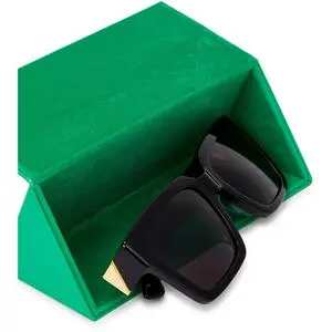 Bottega Veneta Large, Square, Thick-framed Sunglasses