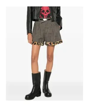 R13 Pleated Turn-up Shorts