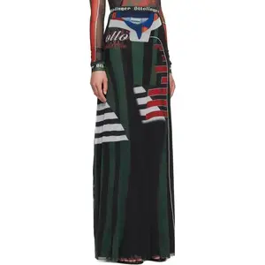 Ottolinger Printed Mesh Maxi Skirt - Multicolour