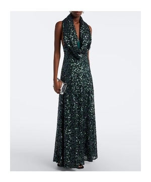 Christopher Esber Sequined Halterneck Gown