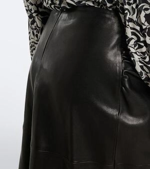 Nour Hammour Viret Leather Skirt